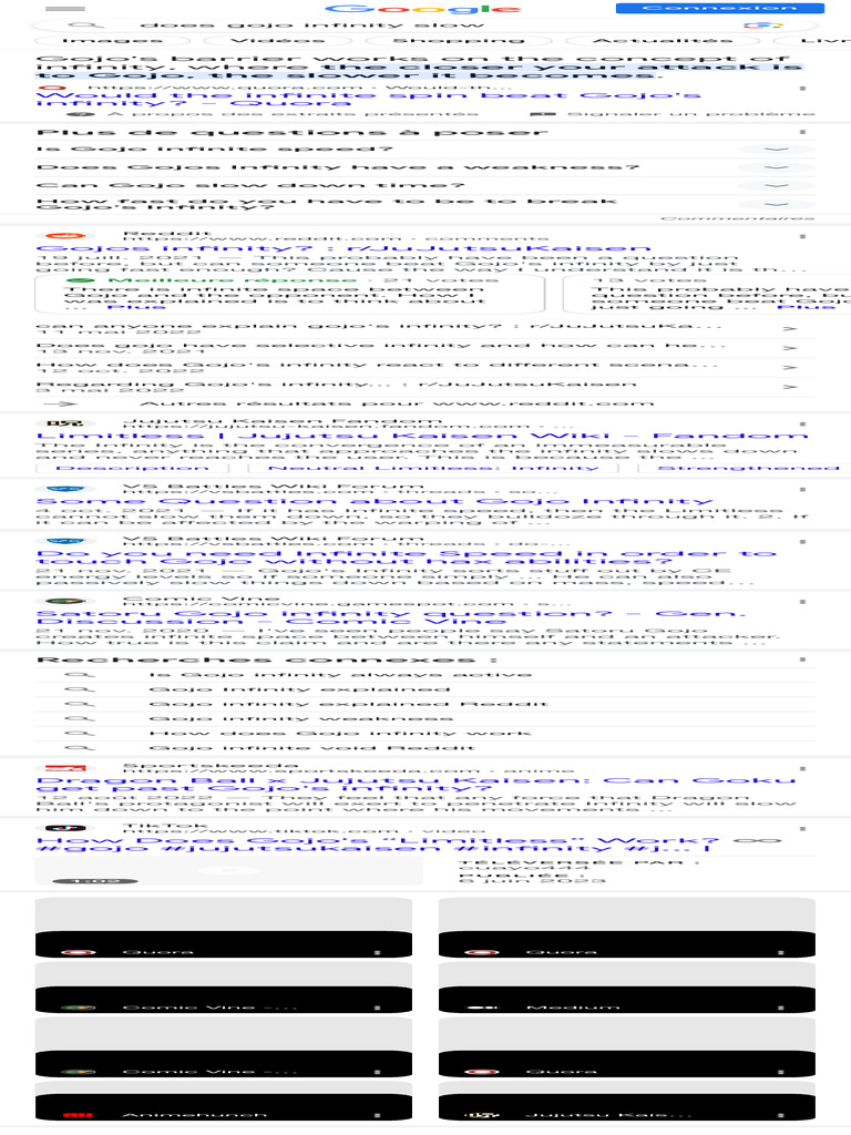 Does Gojo Infinity Slow - Recherche Google | PDF