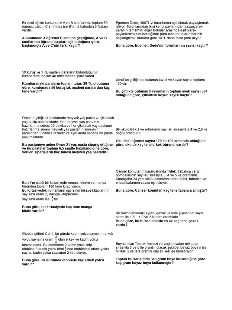 Sayi Problemleri Karma | PDF