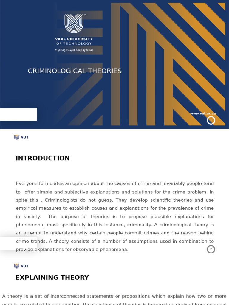 Criminological Theories | PDF | Criminology | Crimes
