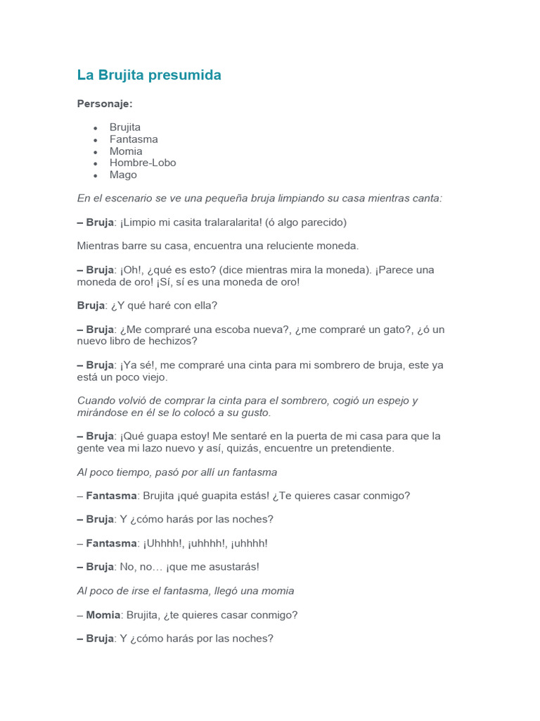 La Brujita Presumida | PDF