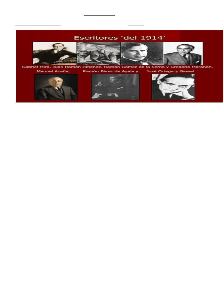 Novecentismo: La Generación del 14 en España | PDF