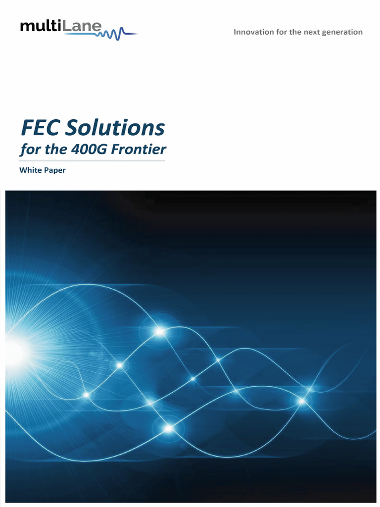 FEC Solutions For The 400G Frontier V1.0.4 | PDF | Computer Science ...
