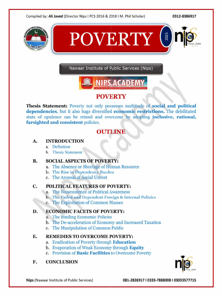 Nips-Poverty (2 June, 2025) One-Word General Topic (Problematic) | PDF