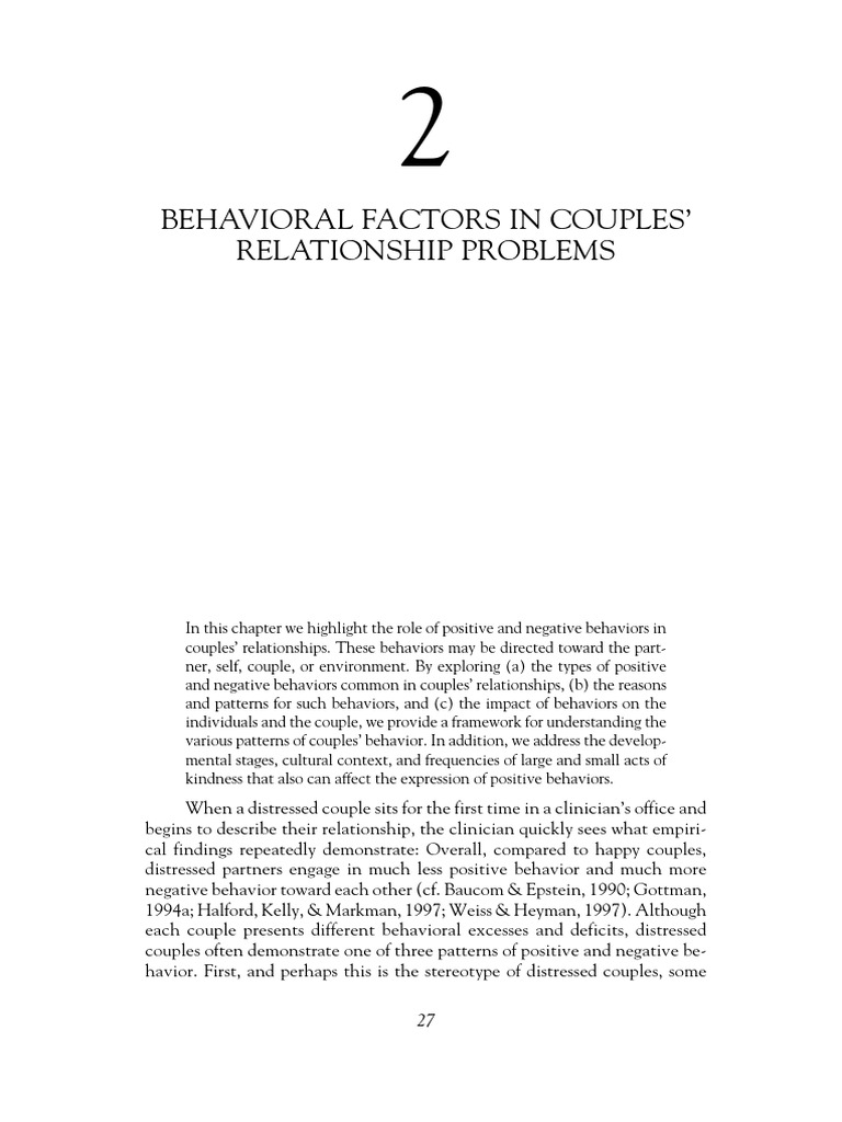 Cap. 2 Baucom | PDF | Social Support | Feeling