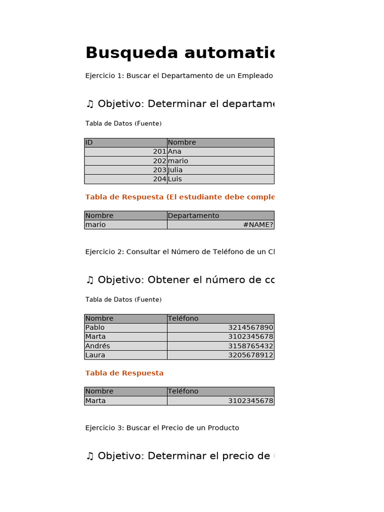 Ejecicios de Buscarx | PDF | Informática