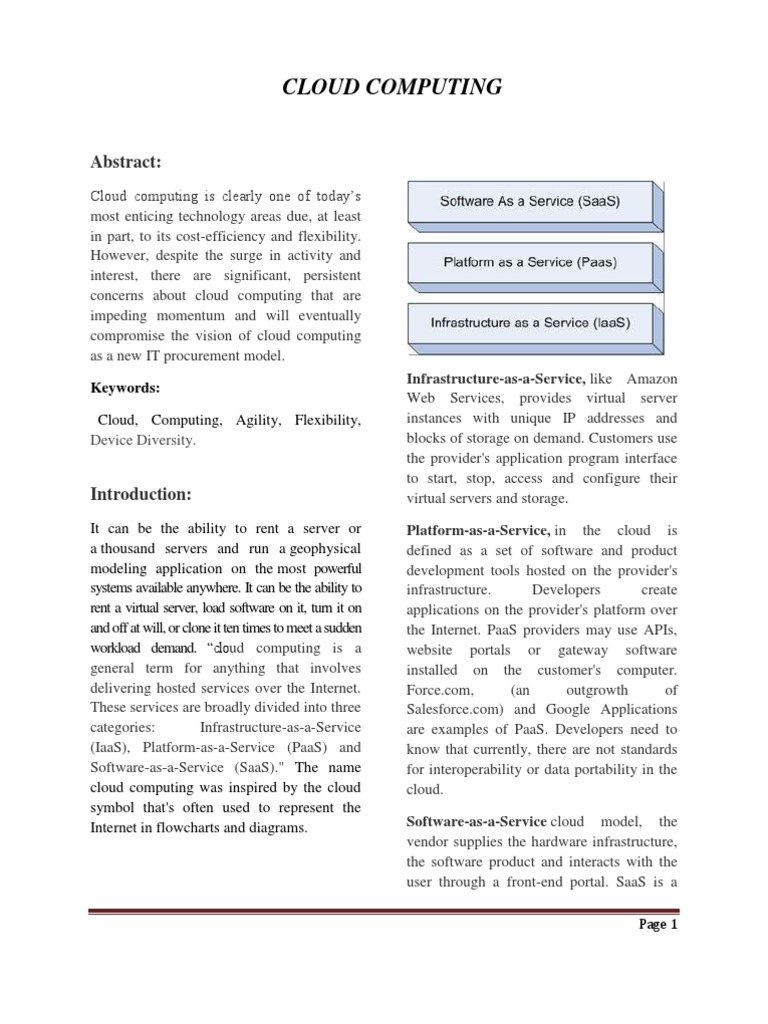 Cloud Computing Documentation | PDF