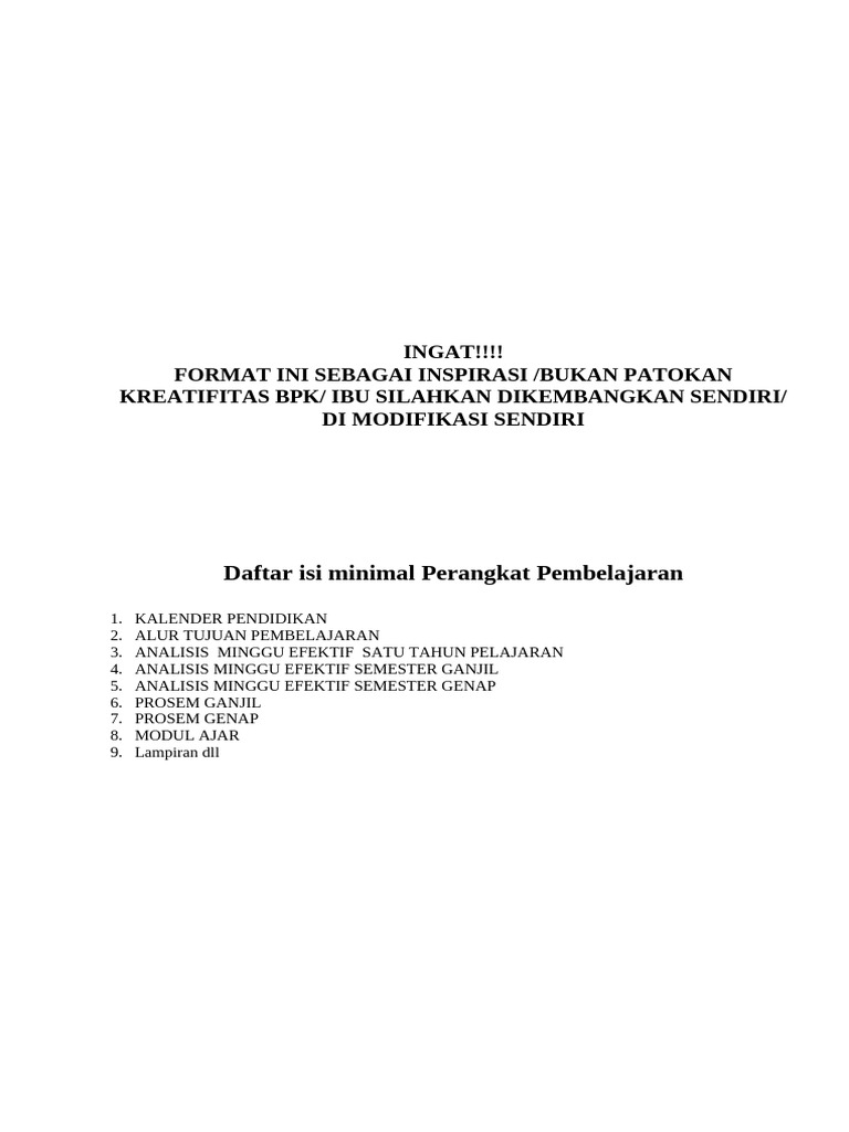 Format Prota Dan Prosem Kur Merdeka (x, Xi) | PDF