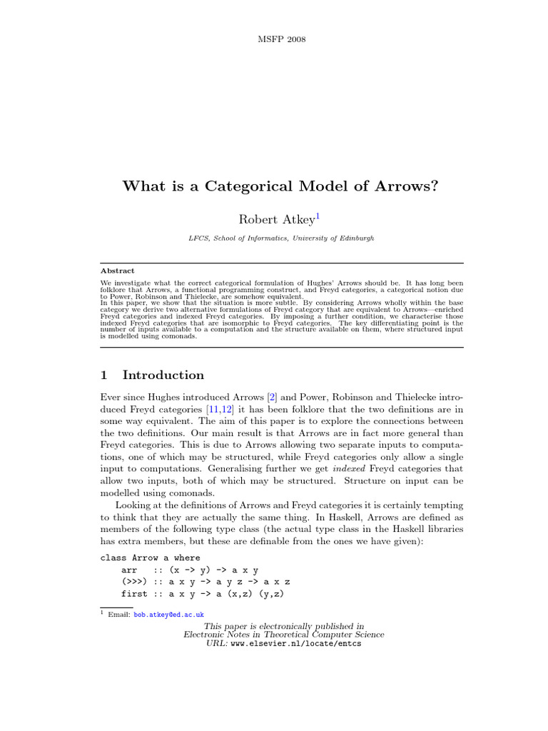 What is a Categorical Model of Arrows? | PDF | Abstract Algebra ...