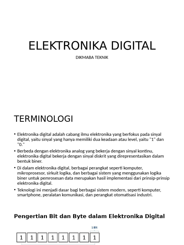 Elektronika Digital Bit Byte | PDF
