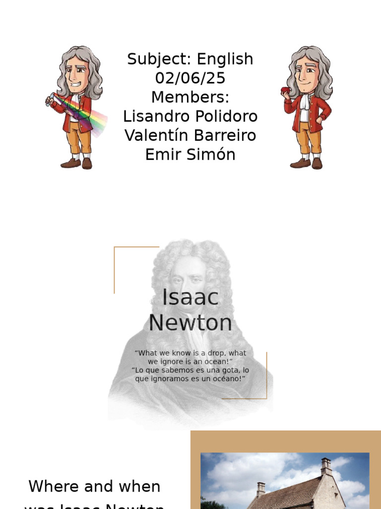 Vida y logros de Isaac Newton | PDF | Isaac Newton | Astronomía