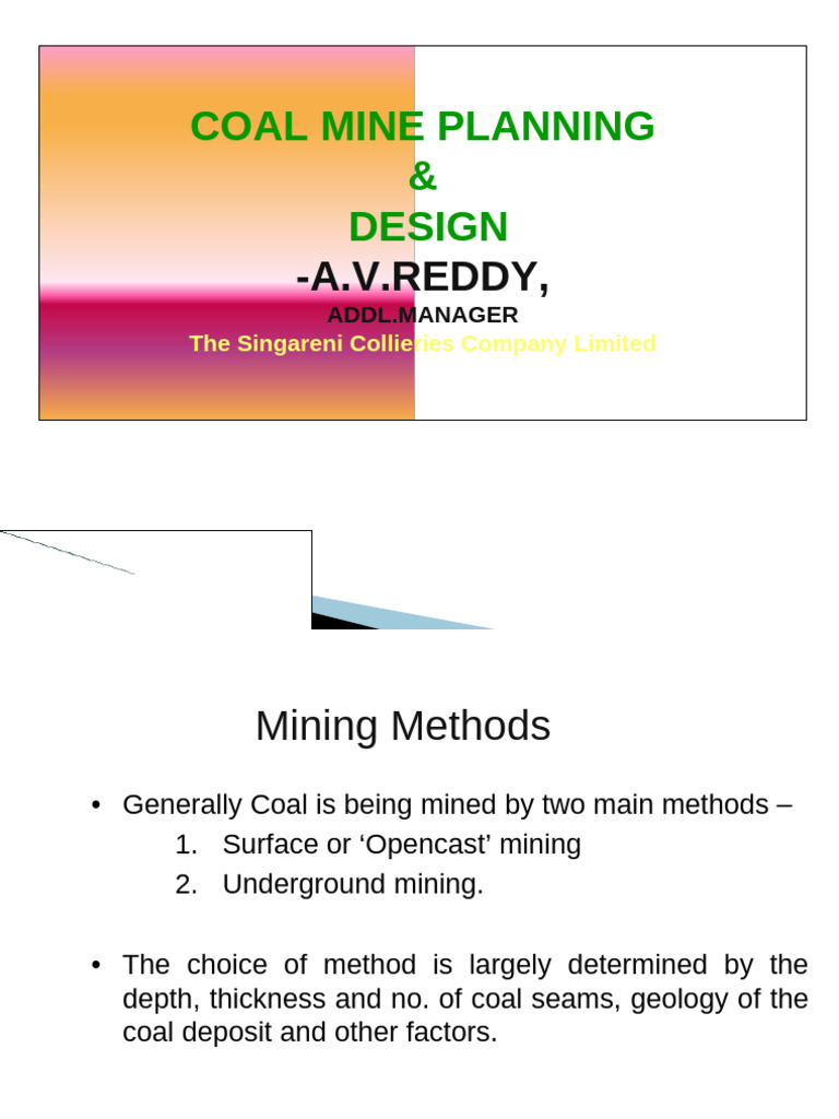 Coal Mine Planning and Design | PDF | Coal Mining | Mining