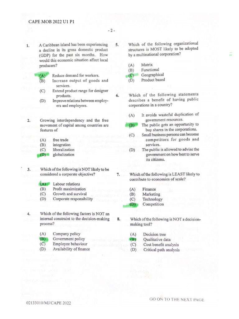 Cape Mob 2022 U1 P1 | PDF