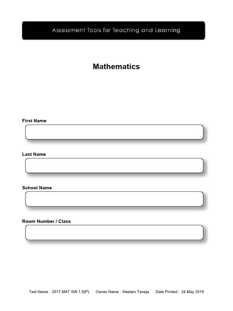 Grade 7 Mathematics Practice Worksheet | PDF | Mode (Statistics ...