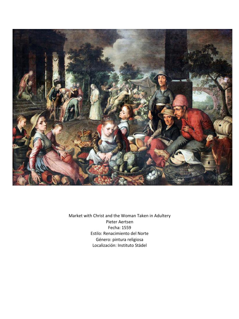 Market With Christ and The Woman Taken in Adultery | PDF
