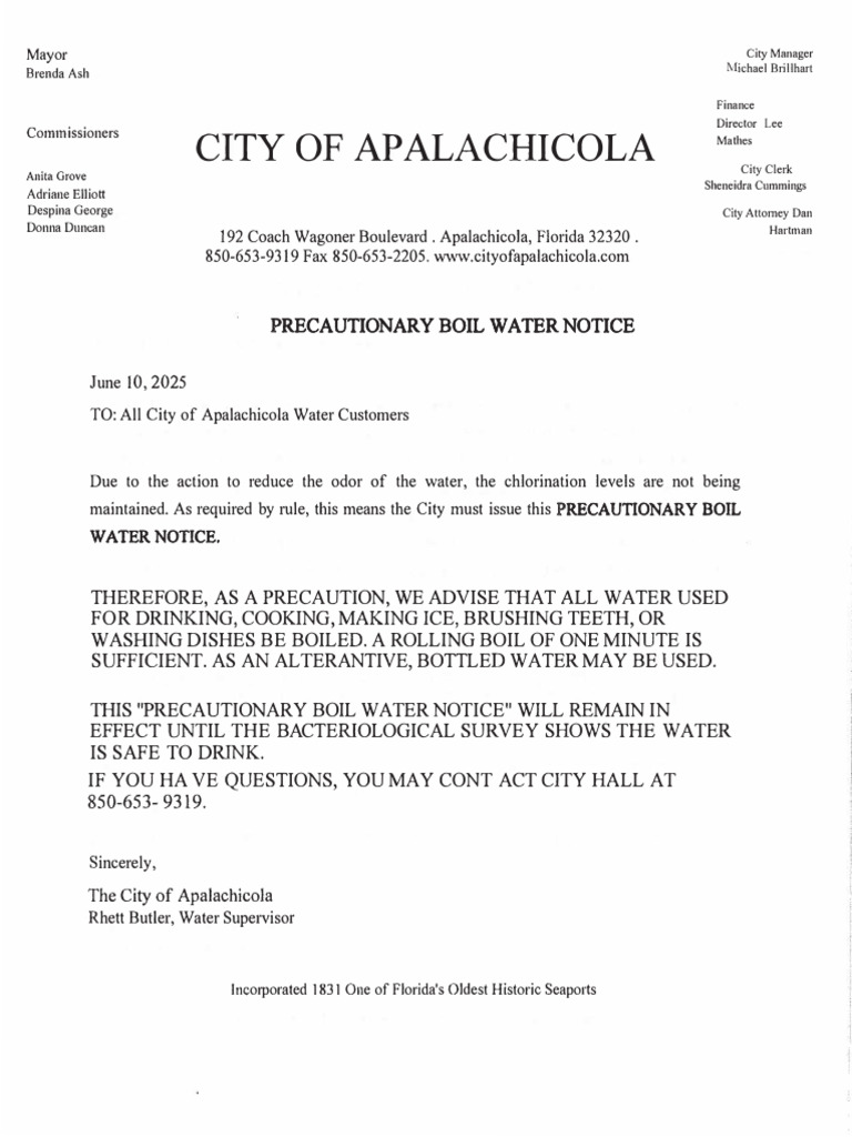 Precautionary Boil Water Notice | PDF