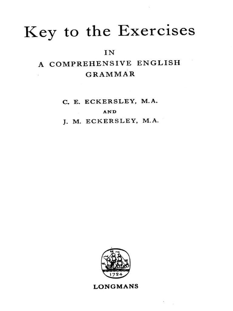 Key to Comprehensive English Grammar | PDF