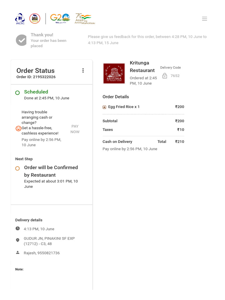 Order Food On Train Online, Food and Meal On Train, Tasty Food For ...