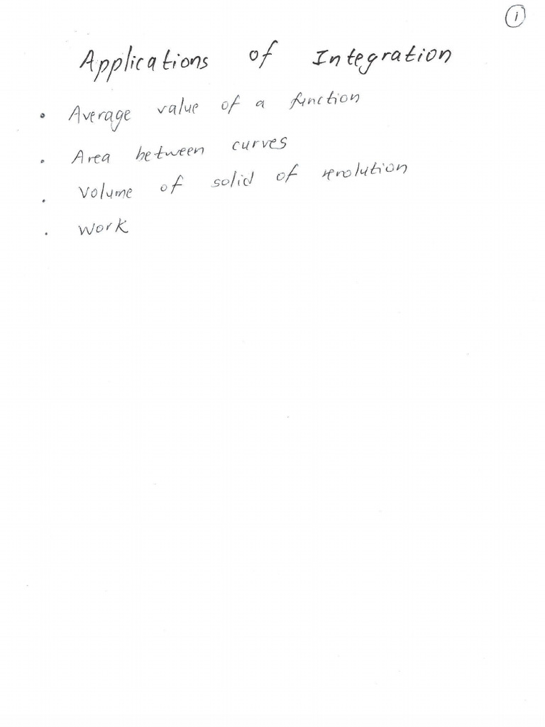 Application of Integration Part 1 | PDF