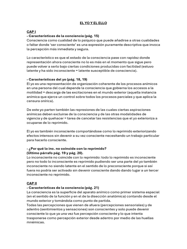 Guia - El Yo y El Ello | PDF | Sadomasoquismo | Mente inconsciente