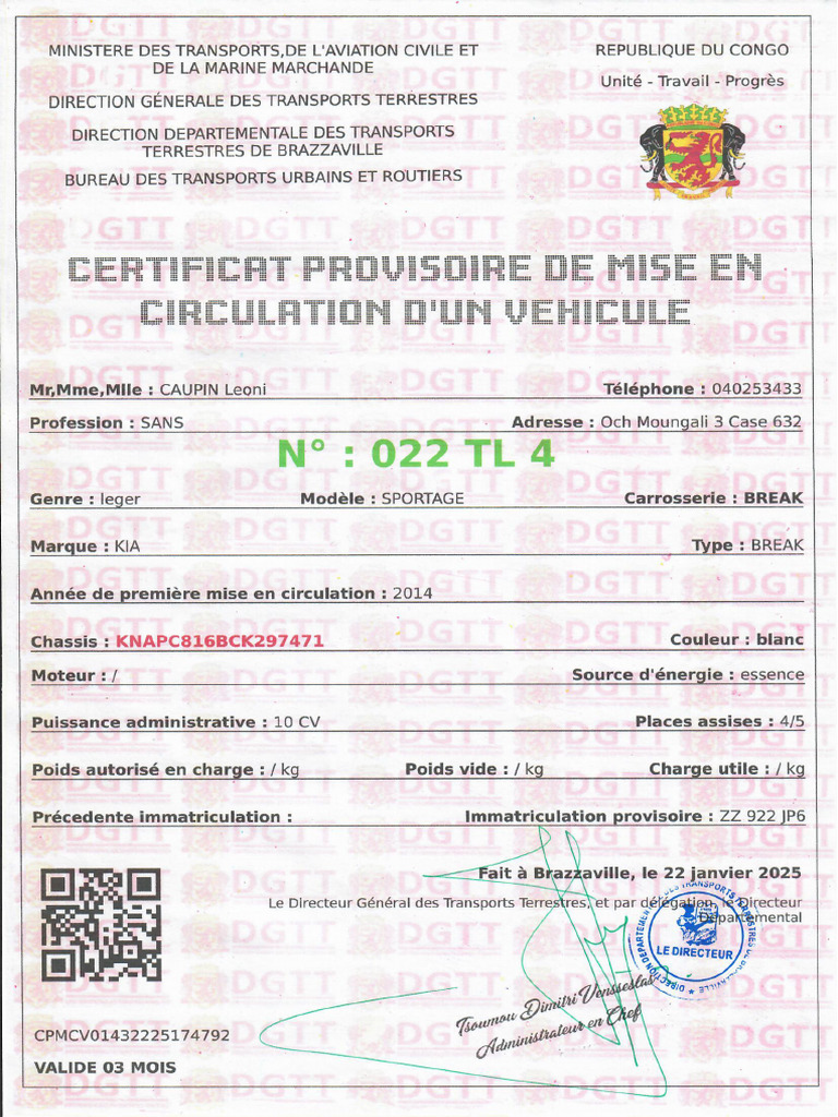 Carte Grise Provisoire | PDF