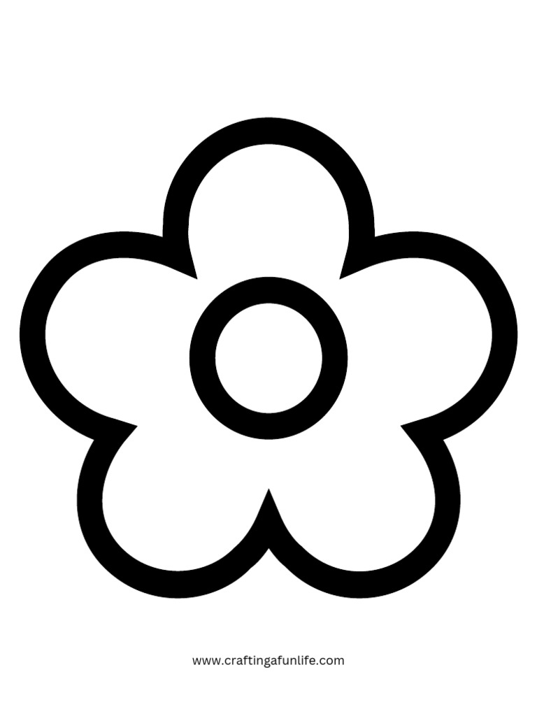 Flower Template For Suncatcher | PDF