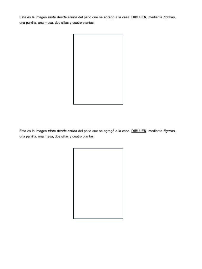 Plano de Un Patio - Dibujo y Representación | PDF
