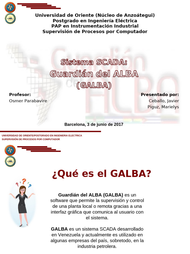 Sistema SCADA Guardián del ALBA (GALBA) | PDF | Ingenieria Eléctrica | Scada