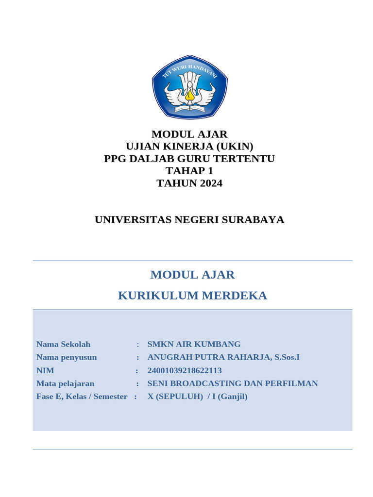 Modul Ajar Broadcasting PPG 2024 | PDF