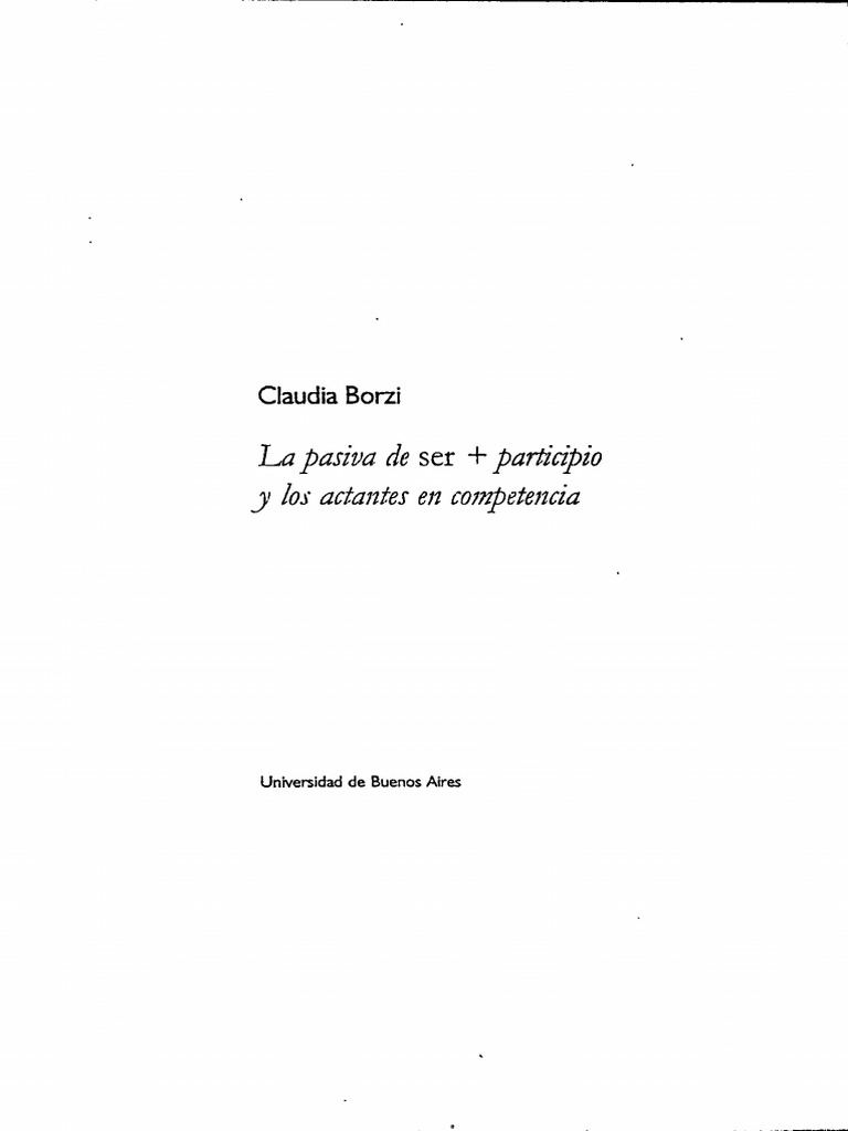 Borzi - Voz Pasiva | PDF