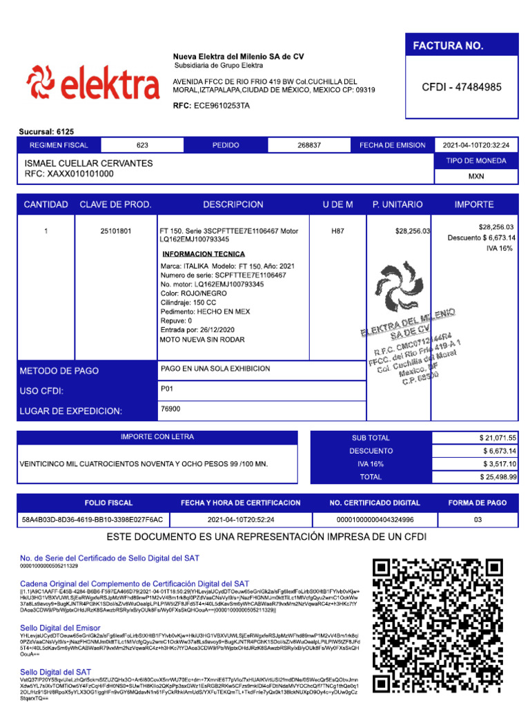 Elektra Ft150 2021 | PDF