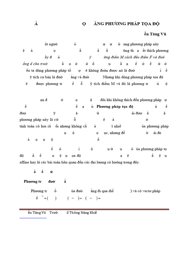 Phuong Phap Toa Do Trong Mat Phang | PDF