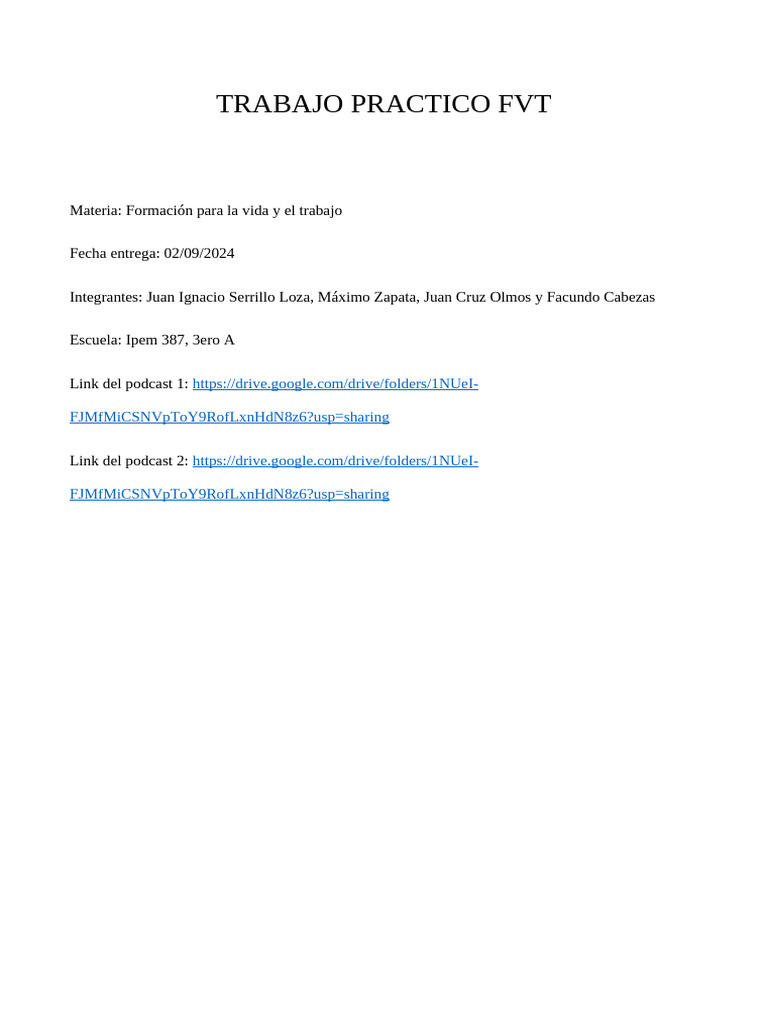 Trabajo Practico FVT | PDF