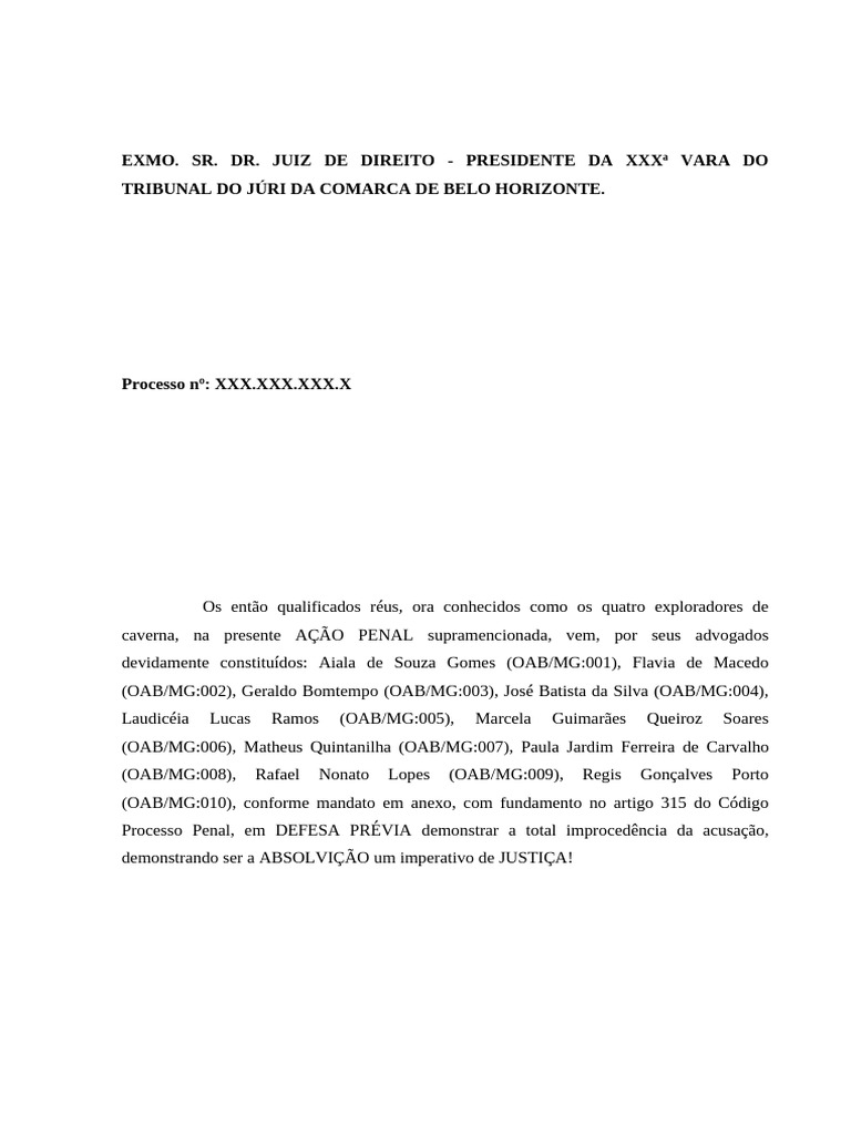 Defesa dos Exploradores de Caverna | PDF | Estado | Morte