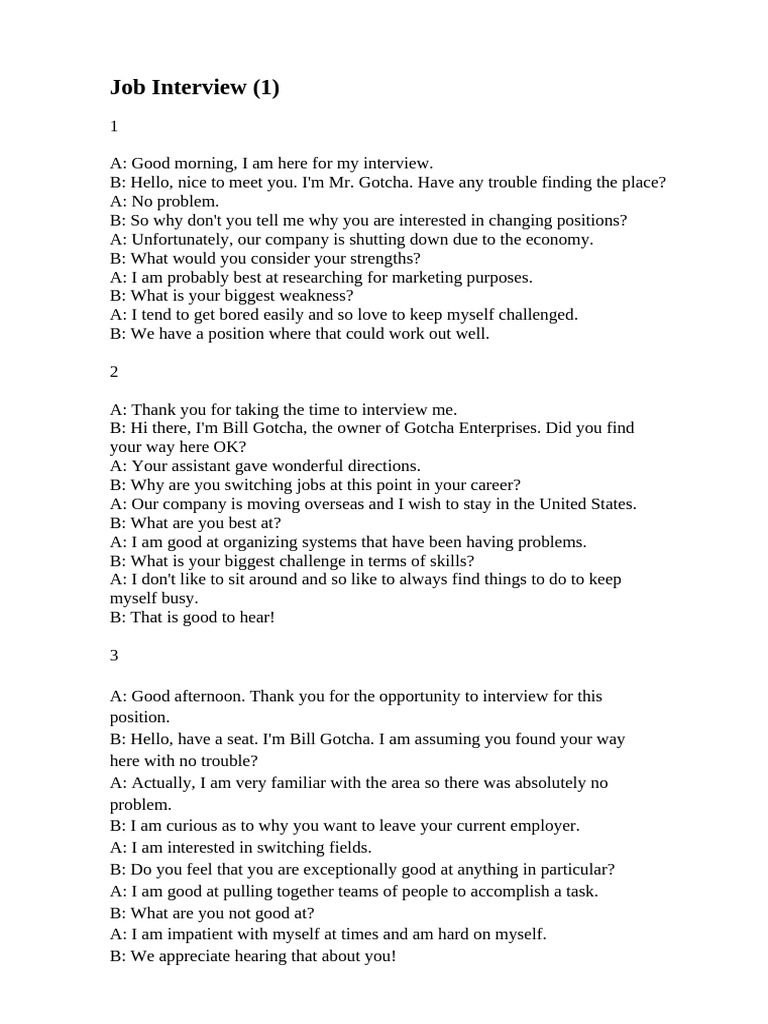 Job Interview Q&A Insights | PDF
