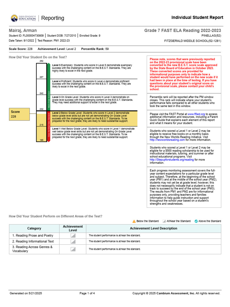 Grade 7 FAST ELA Reading | PDF | Word | Narration