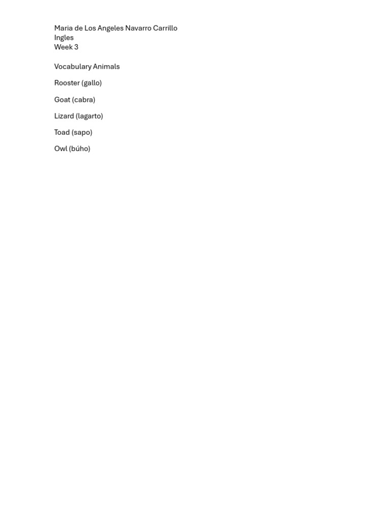Week 3 Vocabulary | PDF