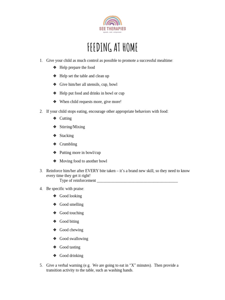 Feeding at Home | PDF