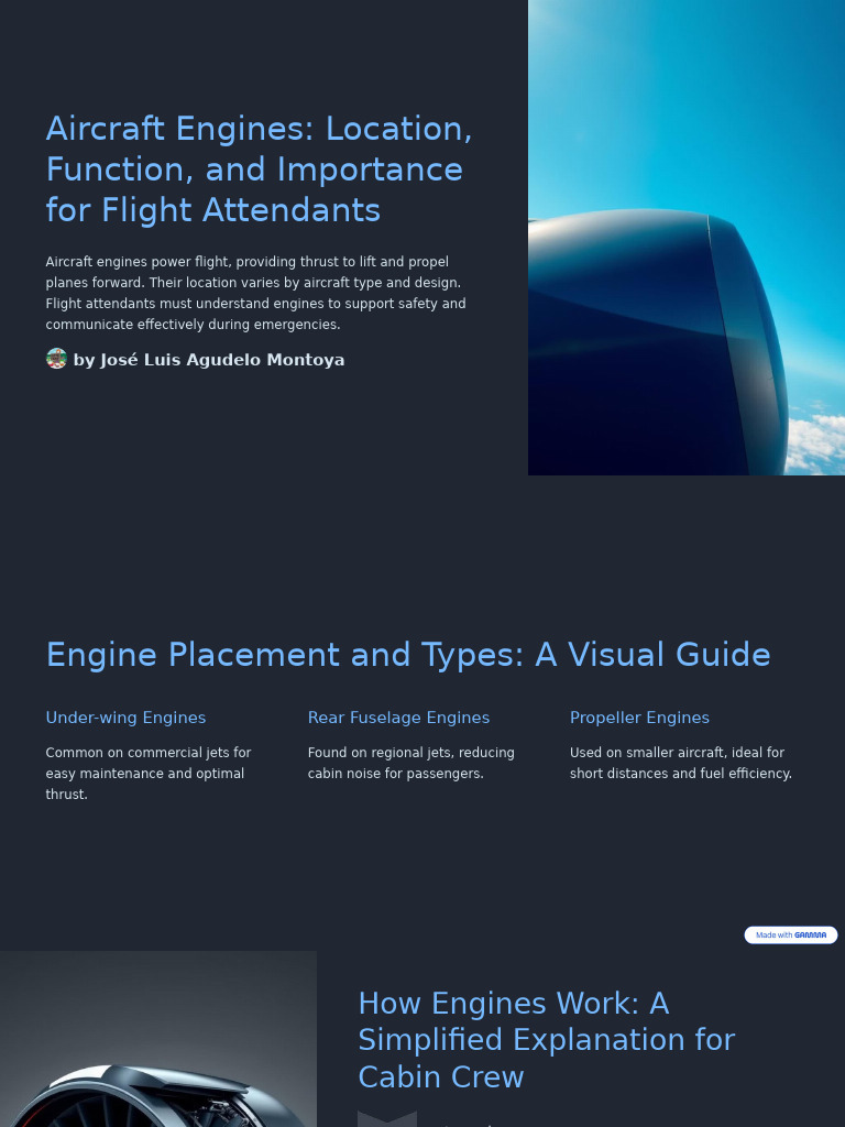 Aircraft Engines Location Function and Importance for Flight Attendants ...