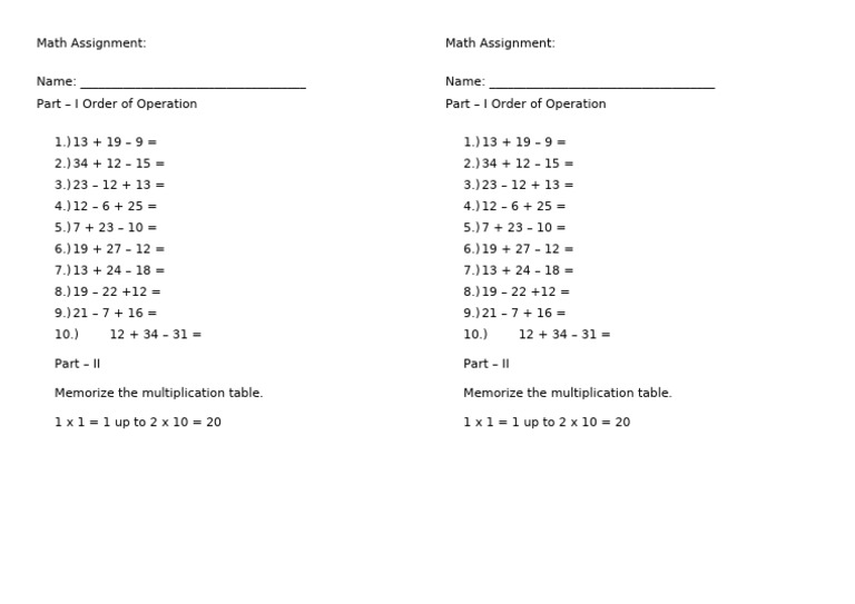 Math Assignment | PDF