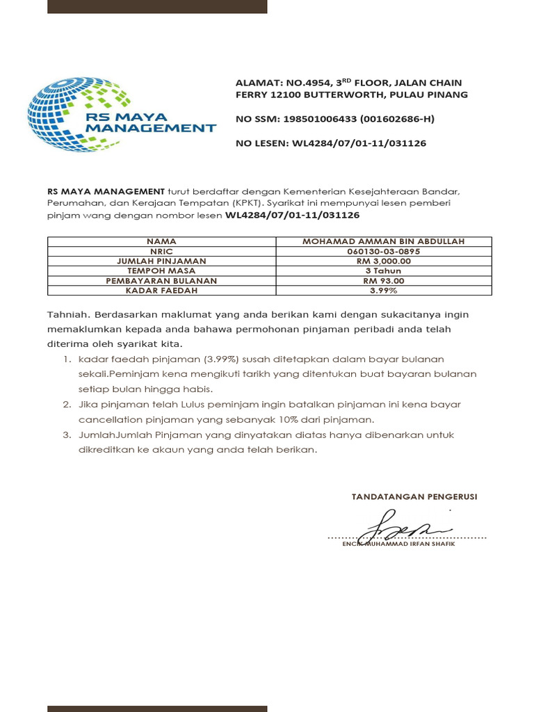 Rs Maya Management Surat Kelulusan | PDF