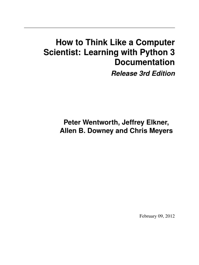 Thinkcspy 3 Pdf Parameter Computer Programming Python Programming Language 3100