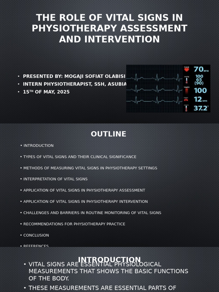 Conclusion on Vital Signs in Physiotherapy | PDF | Heart Rate ...