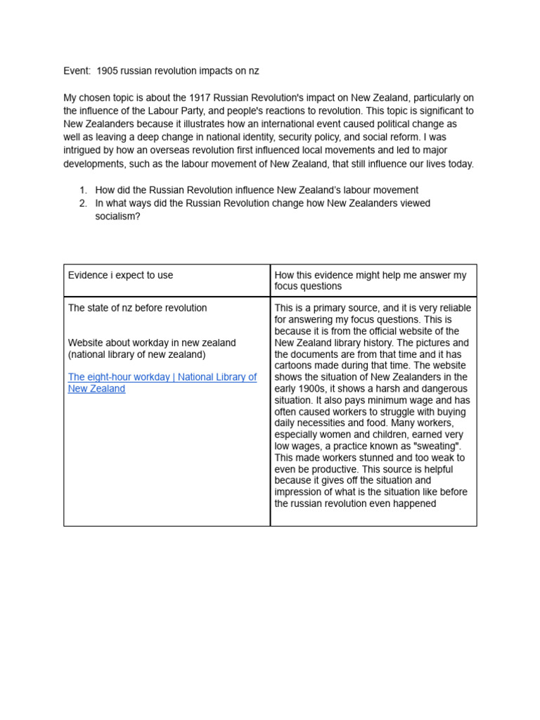 Event - 1905 Russian Revolution Impacts On NZ | PDF | Socialism | Communism