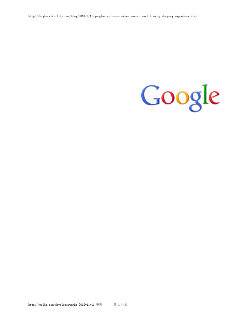 Google's Colossus Makes Search Real-Time by Dumping MapReduce | PDF | Document Object Model ...