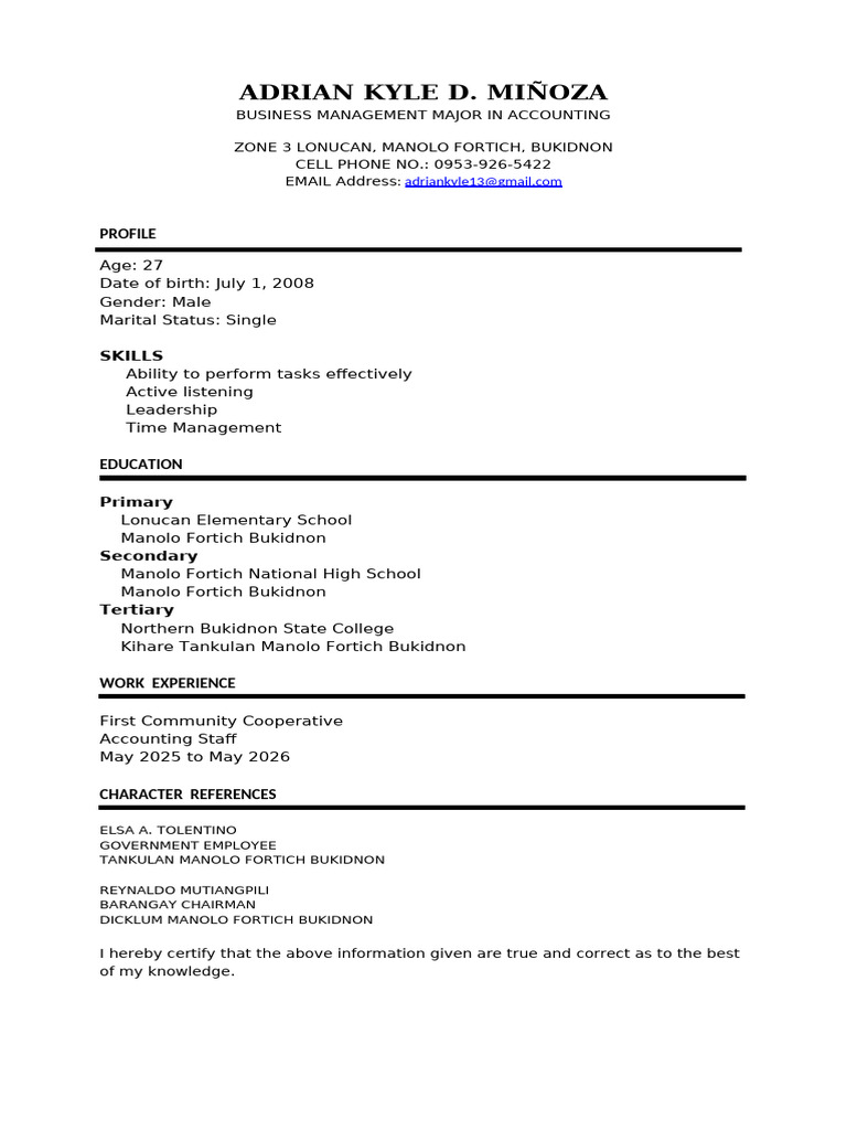Adrian Resume | PDF