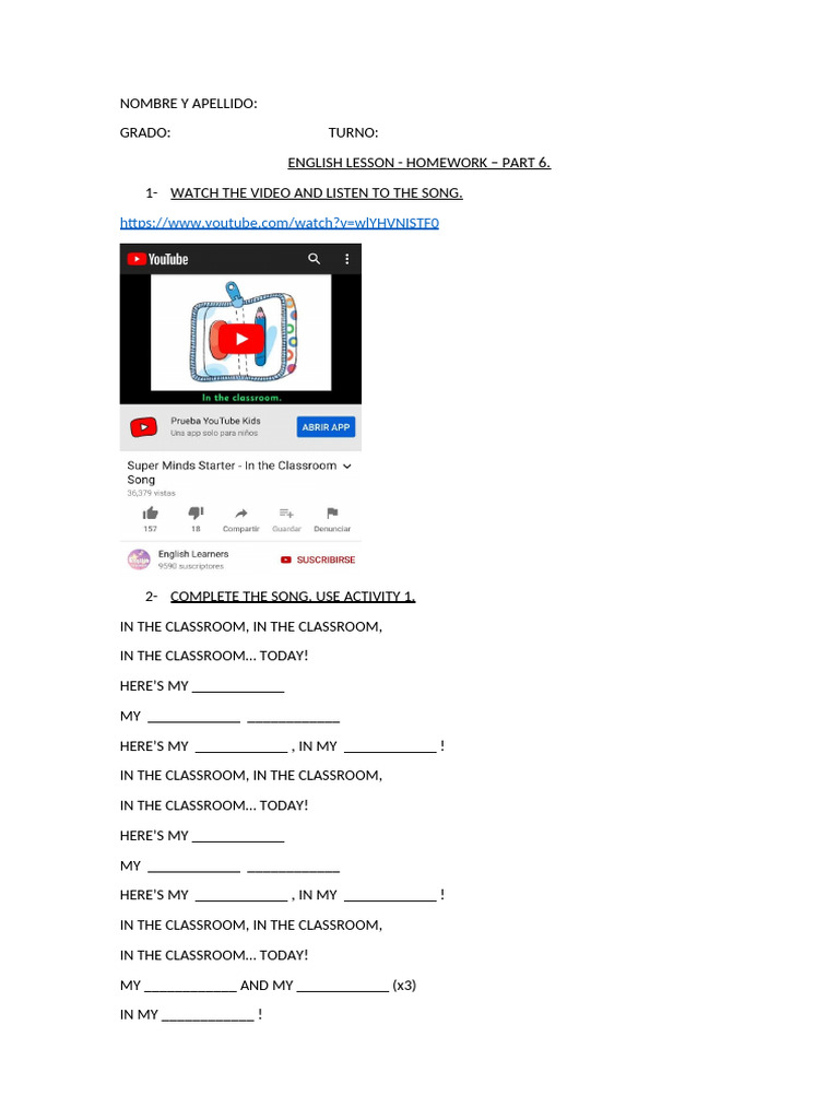 4TH Grade HW Part 6 | PDF