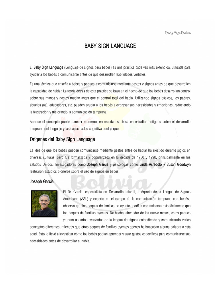 Baby Sign Language - BSB | PDF