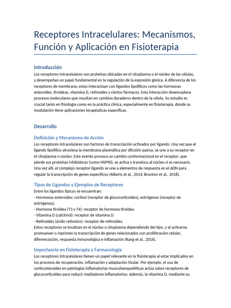 Receptores Intracelulares Reestructurado | PDF | Receptor (Bioquímica ...