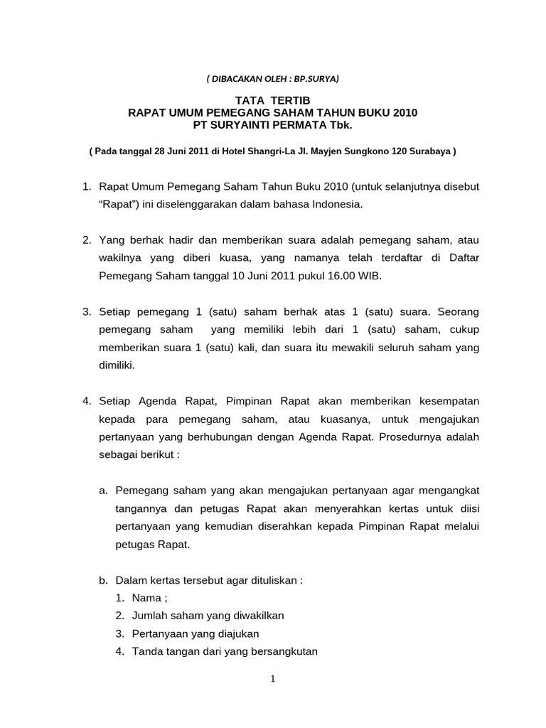 Tata Tertib Rups 2011 | PDF