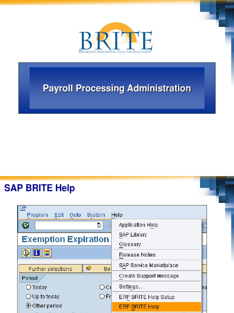SAP Payroll Processing Administration | PDF | Payroll | Payments